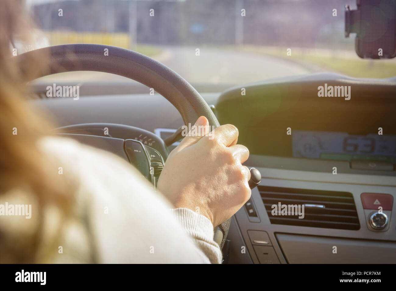 Driving behind steering wheel hi-res stock photography and images - Alamy