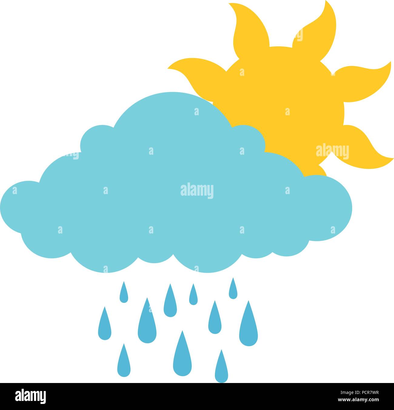 summer sun with rain Stock Vector Image & Art - Alamy