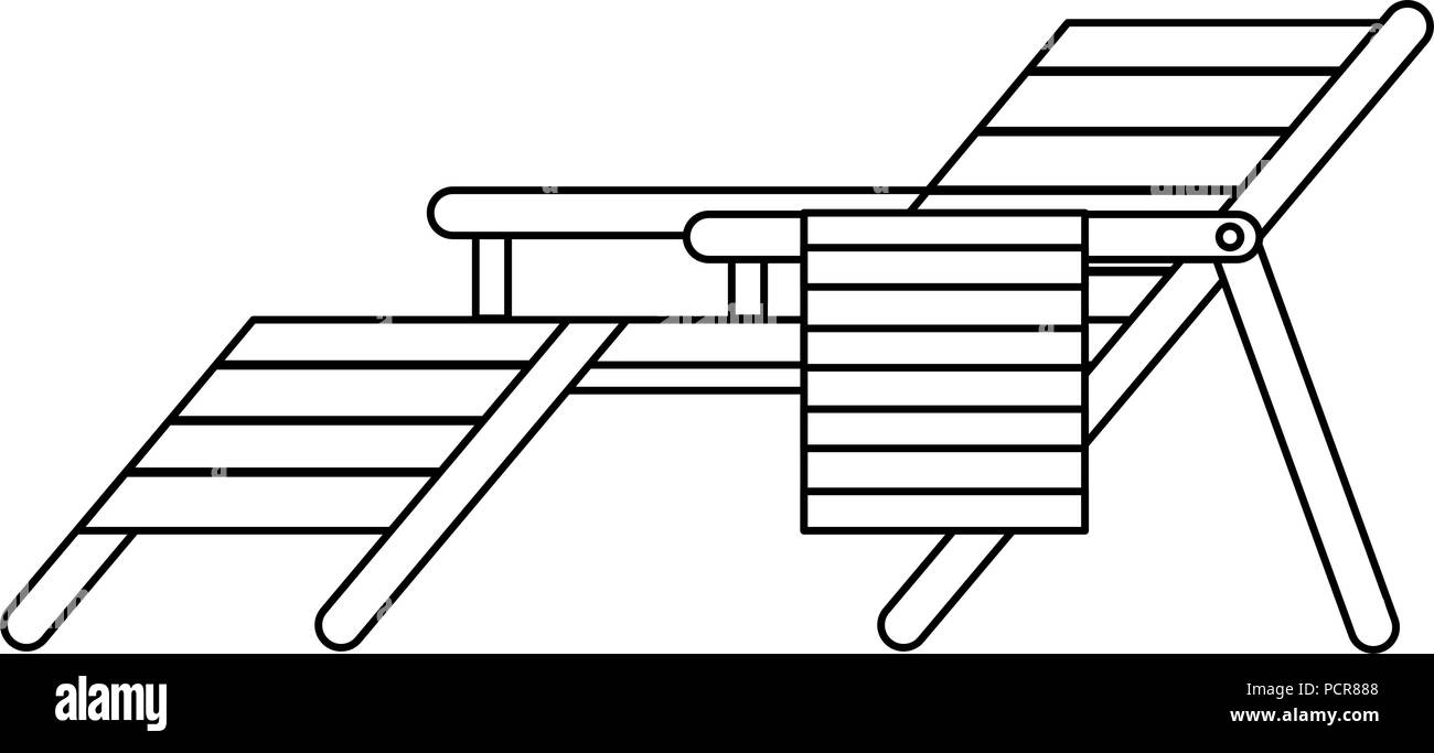 Park deck chair Stock Vector Images - Alamy