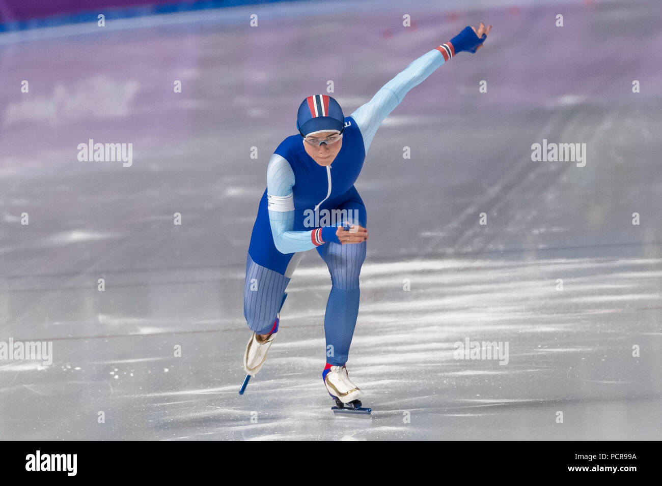 Hege Boekko (NOR) competiting in the Speed Skating - Womens' 1000m at ...