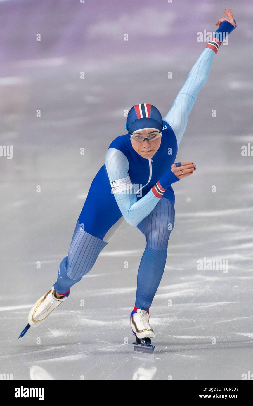 Hege Boekko (NOR) competiting in the Speed Skating - Womens' 1000m at ...
