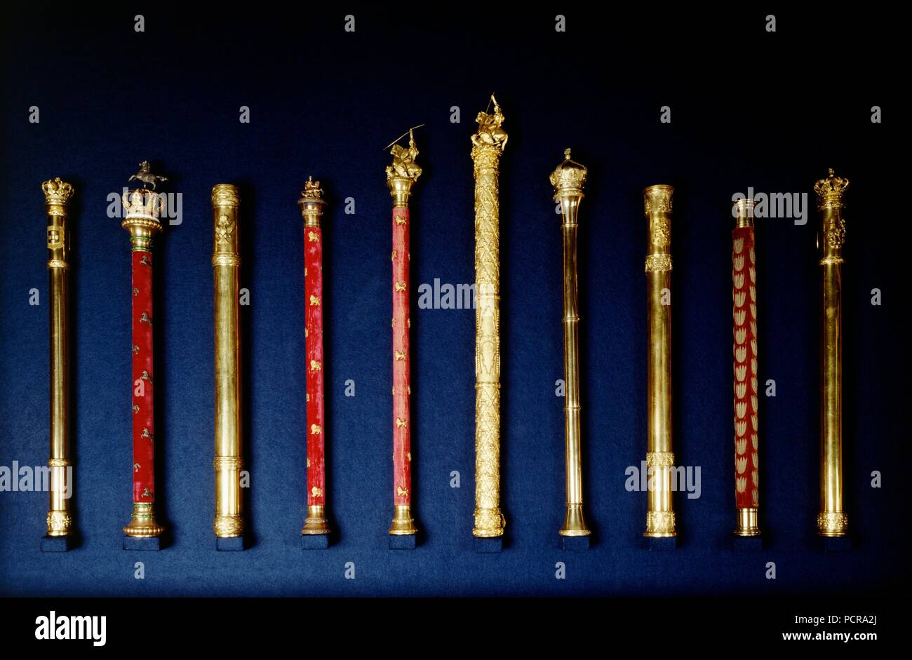 Ten of the Duke of Wellington's batons, Apsley House, London, c1980 ...