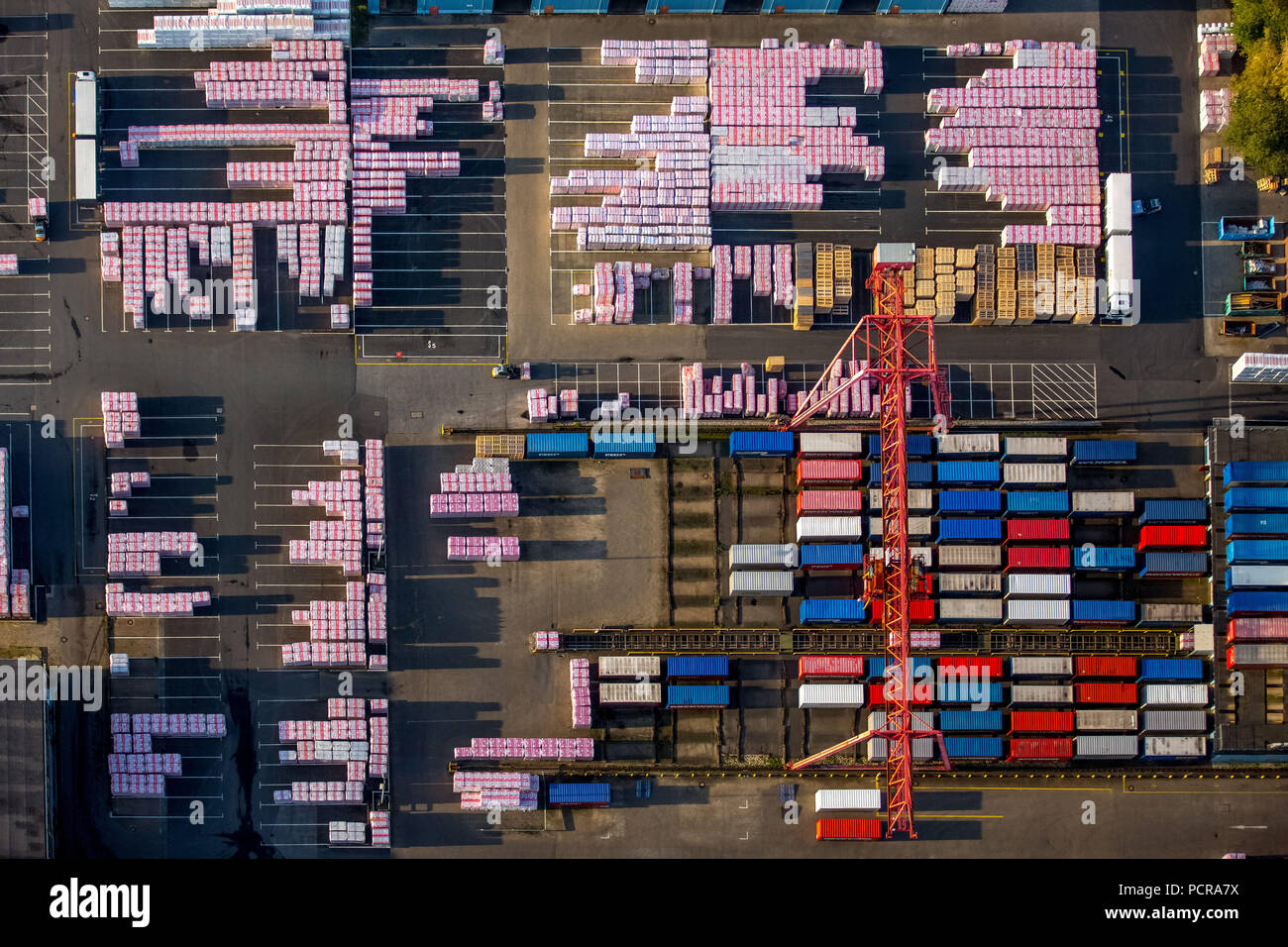 Overhead crane, truck loading station, logistics, Rockwool factory ...