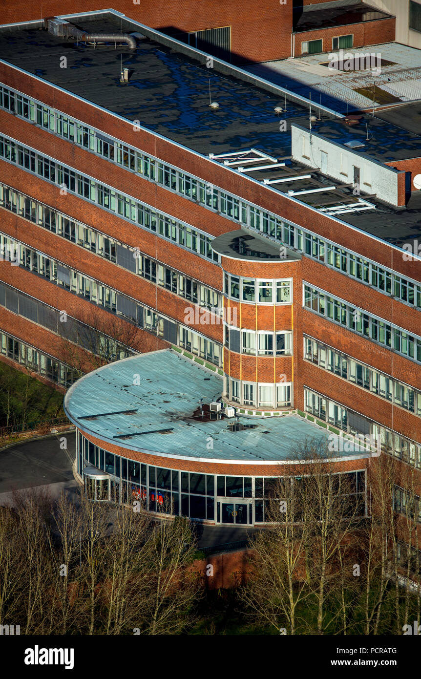 Entrance area of ??the OPEL plant 1 with missing logo, OPEL-Werk 1 ...
