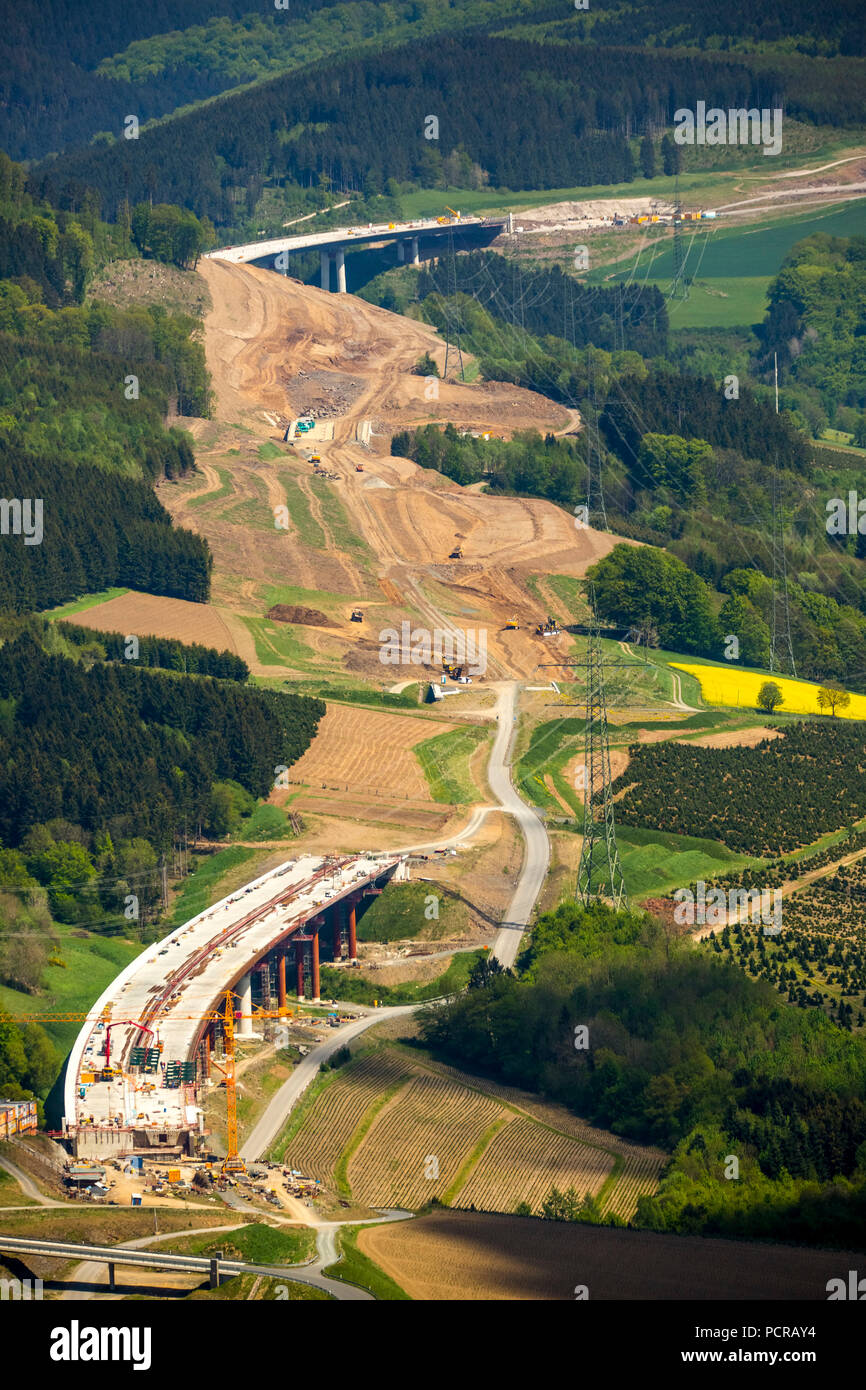 Construction of the a46 between meschede and olsberg with bridges hi ...