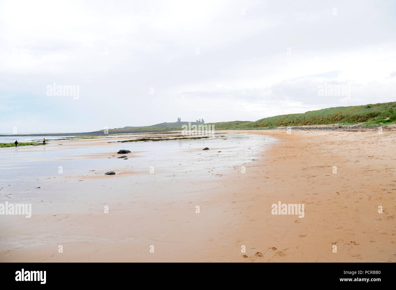 Embleton beach on the Northumberland Coast Path in Northumbria with ...
