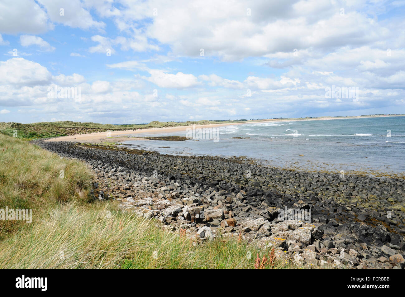 A beach on the Northumberland Coast Path in Northumbria Stock Photo - Alamy