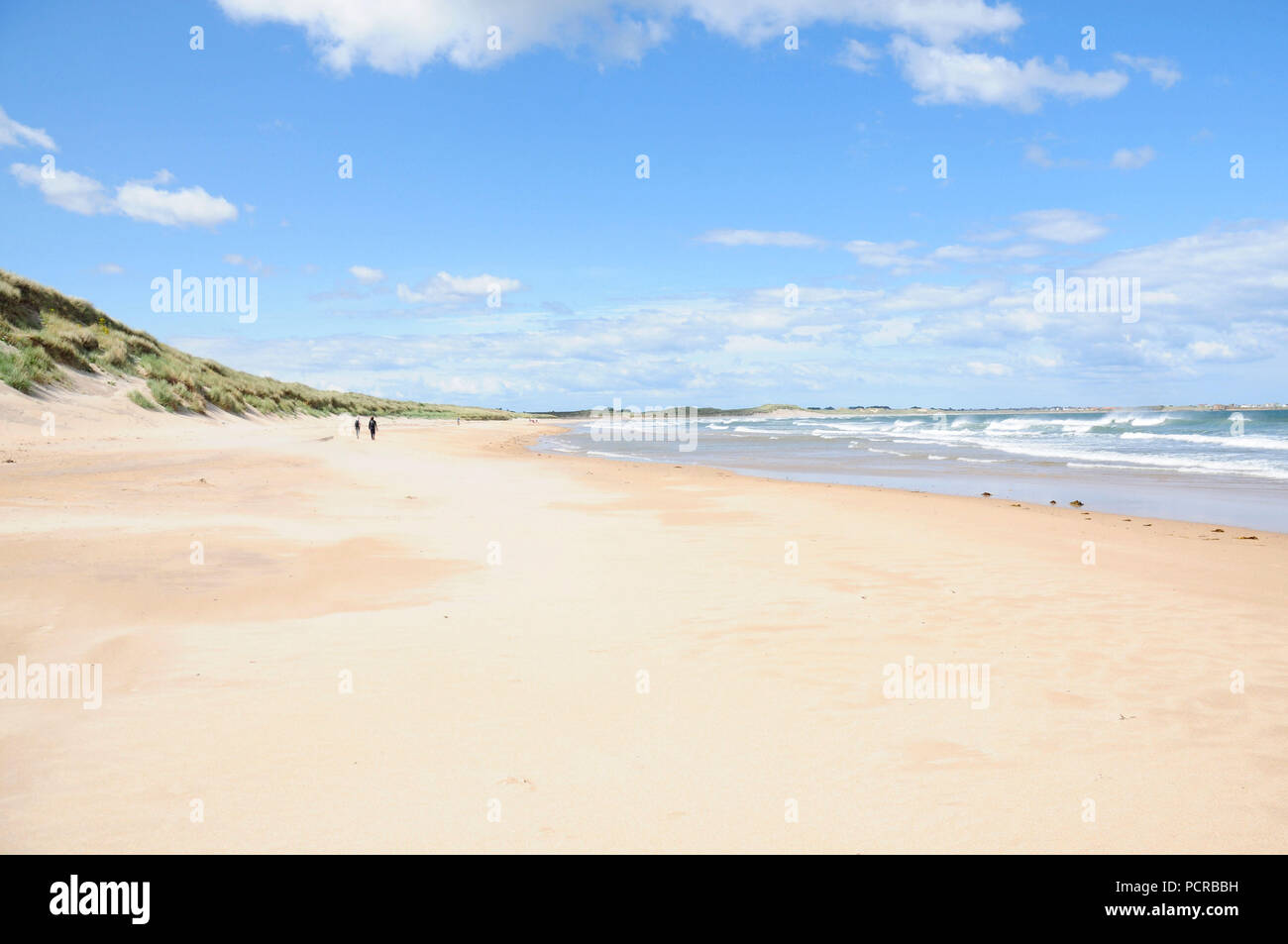 Embleton beach on the Northumberland Coast Path in Northumbria Stock ...
