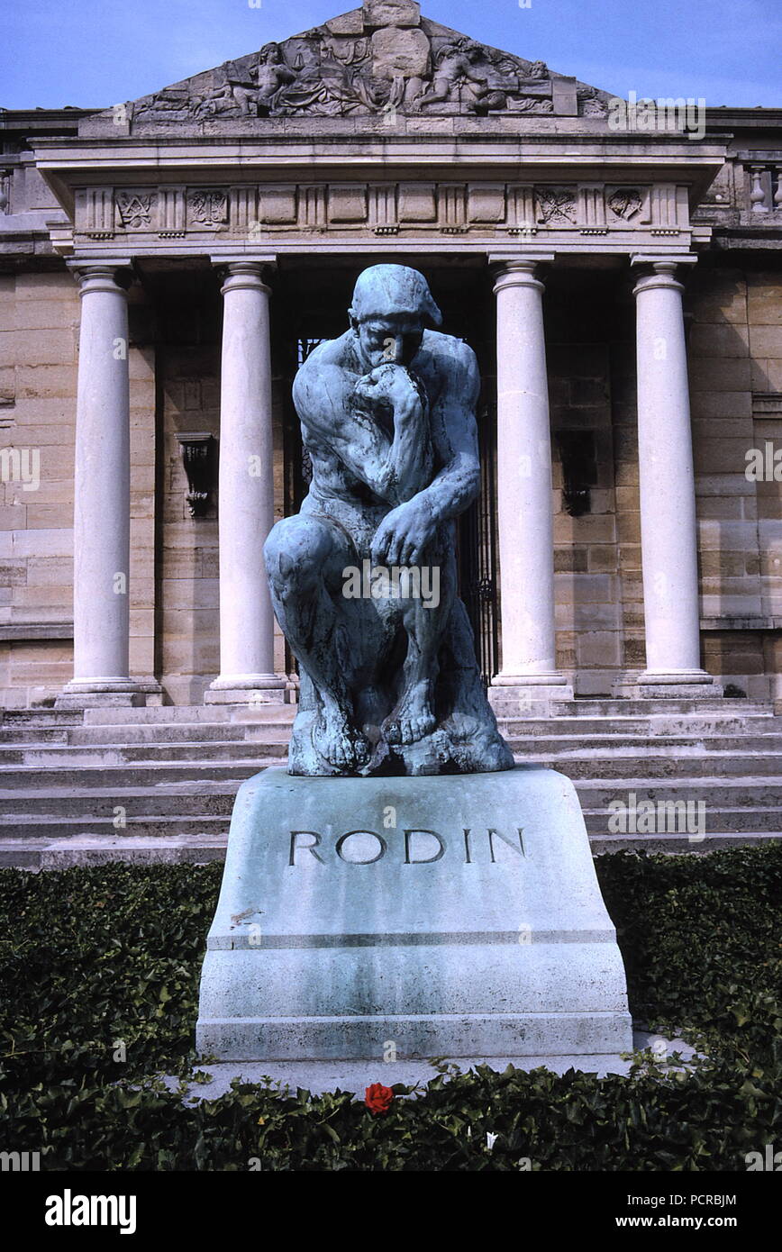 AJAXNETPHOTO. MEUDON, FRANCE. - THE THINKER - BRONZE STATUE BY FRENCH ...