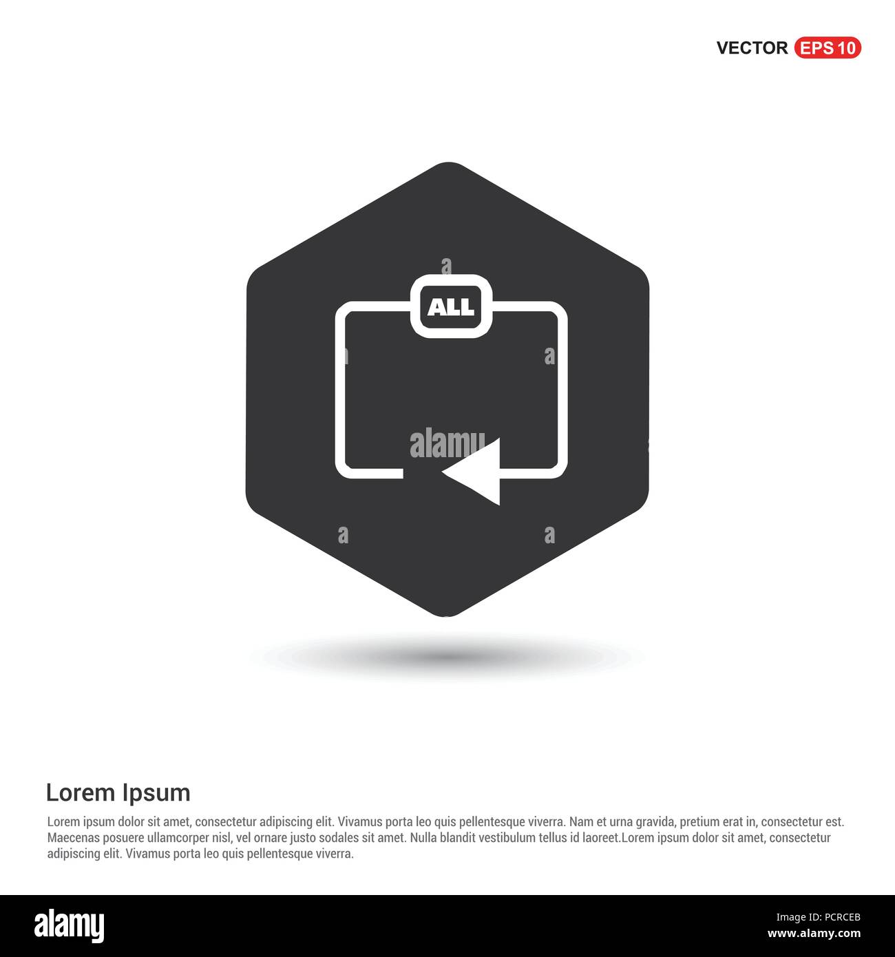 Refresh all icon Hexa White Background icon template - Free vector icon ...