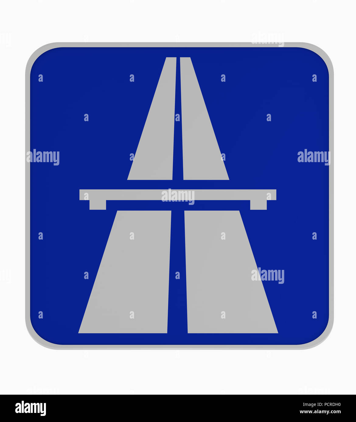 German traffic sign: start motorway. 3d rendering Stock Photo - Alamy