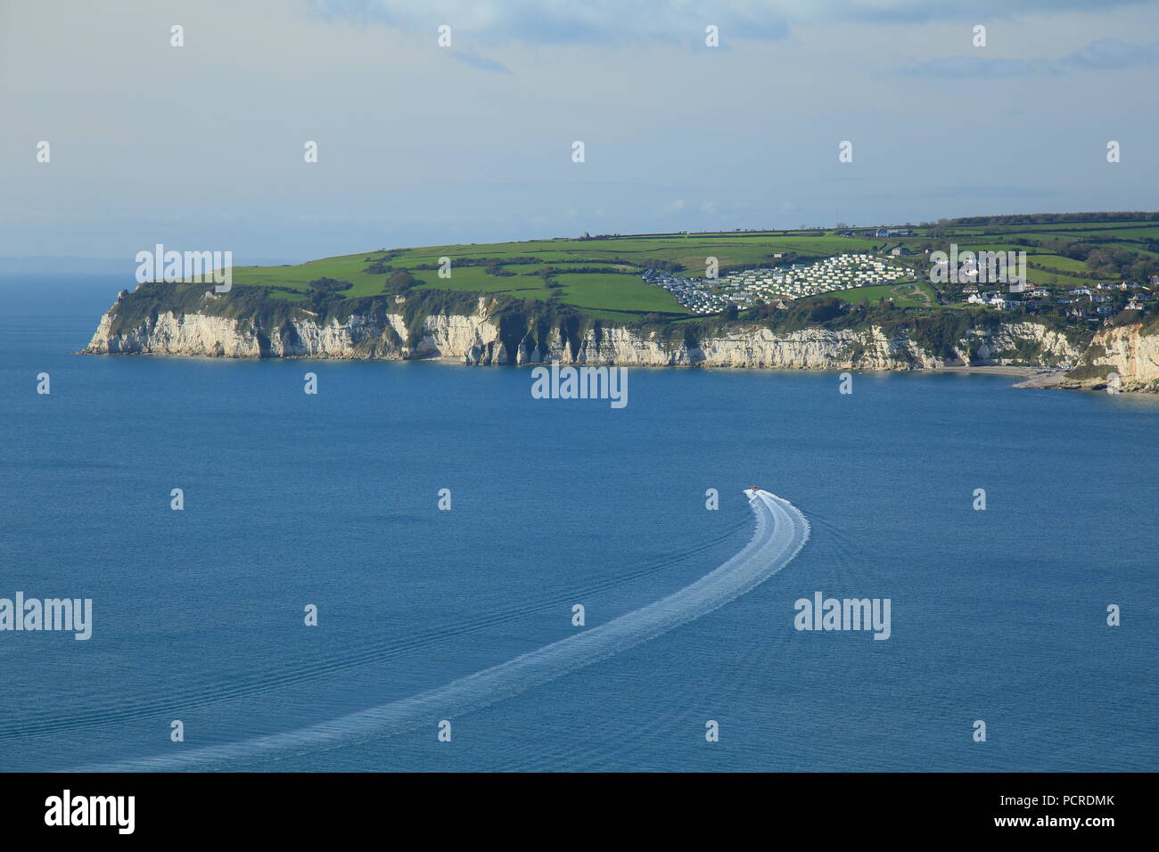 Aerial view of Beer Head in Devon Stock Photo - Alamy