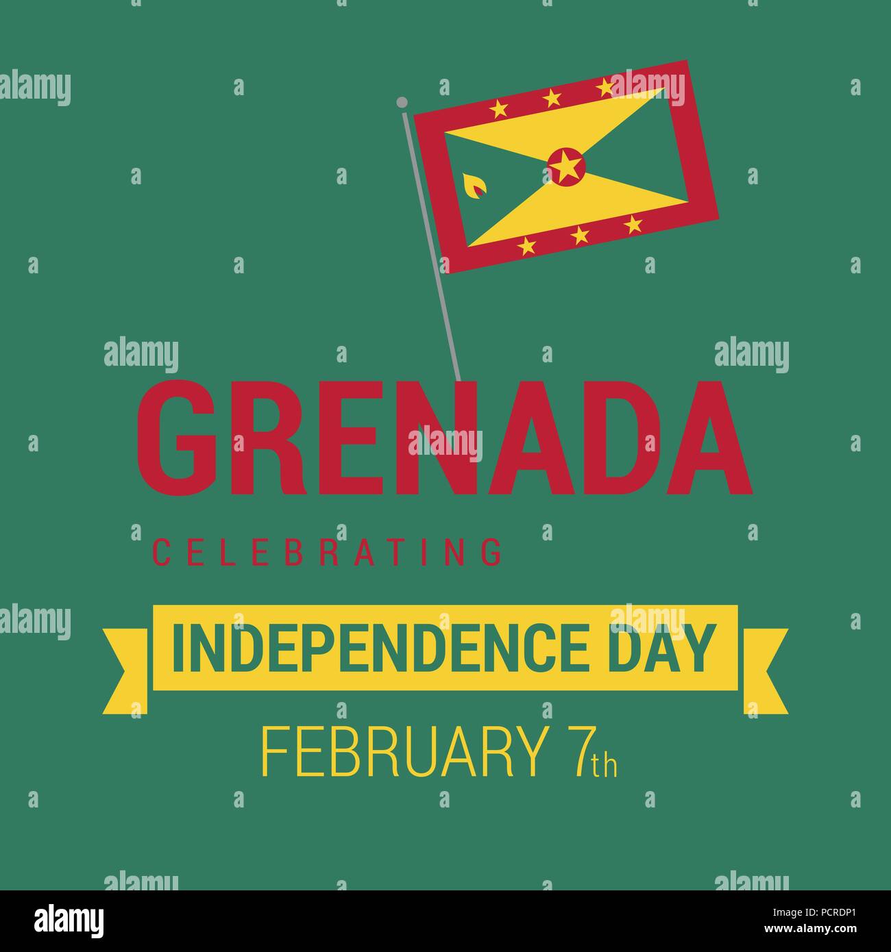Grenada flag design vector Stock Vector Image & Art - Alamy
