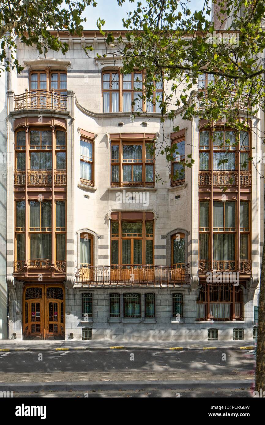 Hotel Solvay, 224 Avenue Louise. Victor Horta: 1895-1903 Stock Photo ...