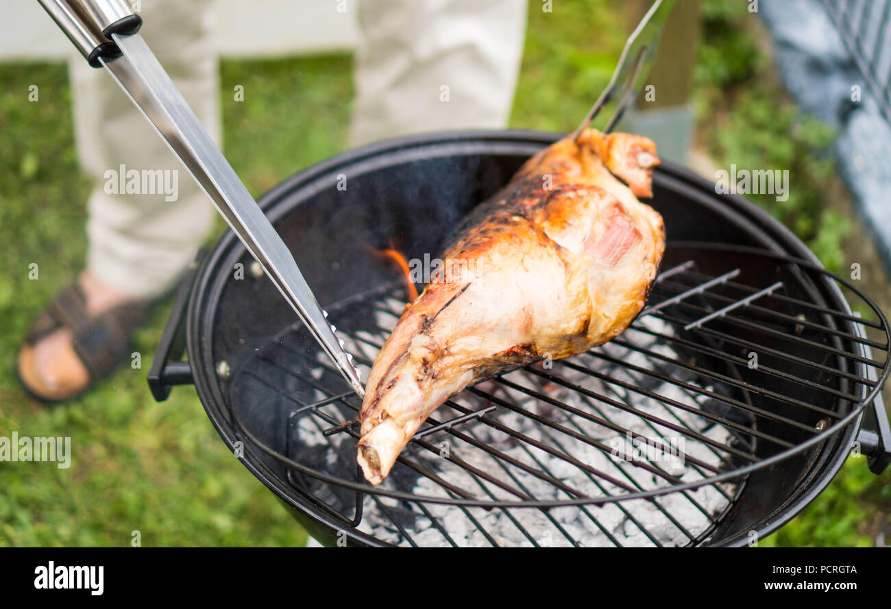 grilled meat - traditional east african food Stock Photo - Alamy