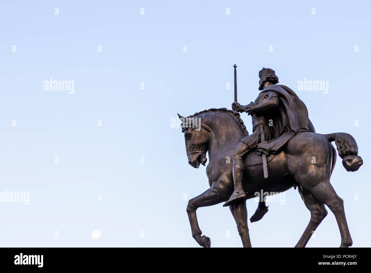 King Tomislav statue in Zagreb in Croatia on a clear sky Stock Photo ...