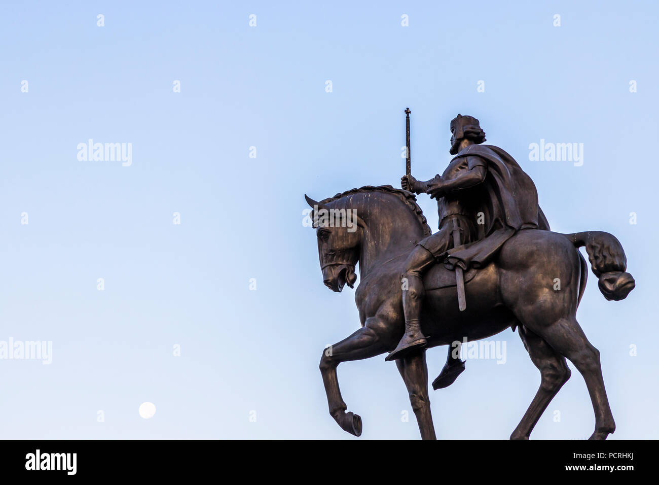 King Tomislav statue in Zagreb in Croatia on a clear sky Stock Photo ...