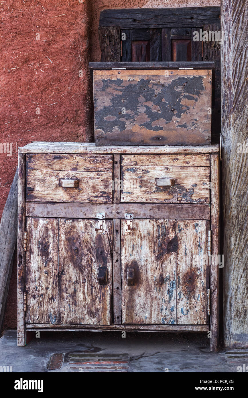Old vintage shabby furniture, wood texture Stock Photo - Alamy