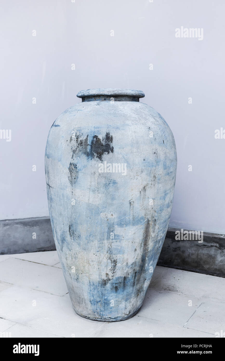 Blue vintage vase greek style Stock Photo - Alamy