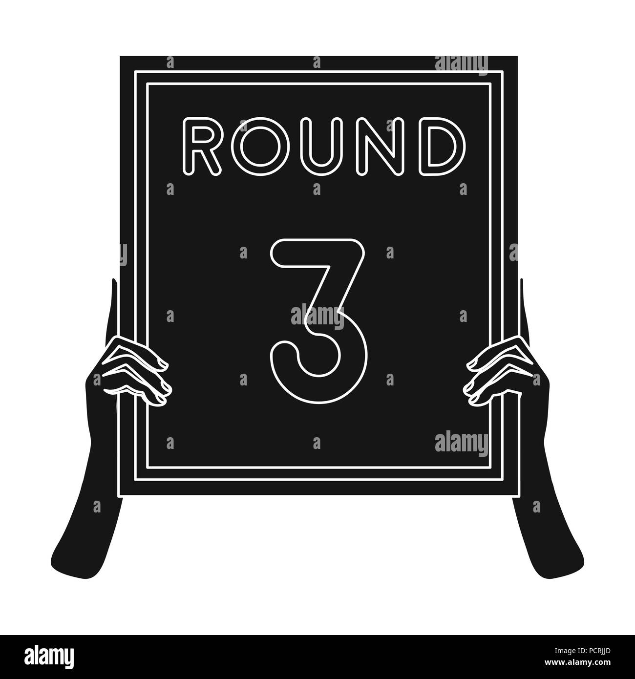 Boxing ring board icon in black style isolated on white background ...