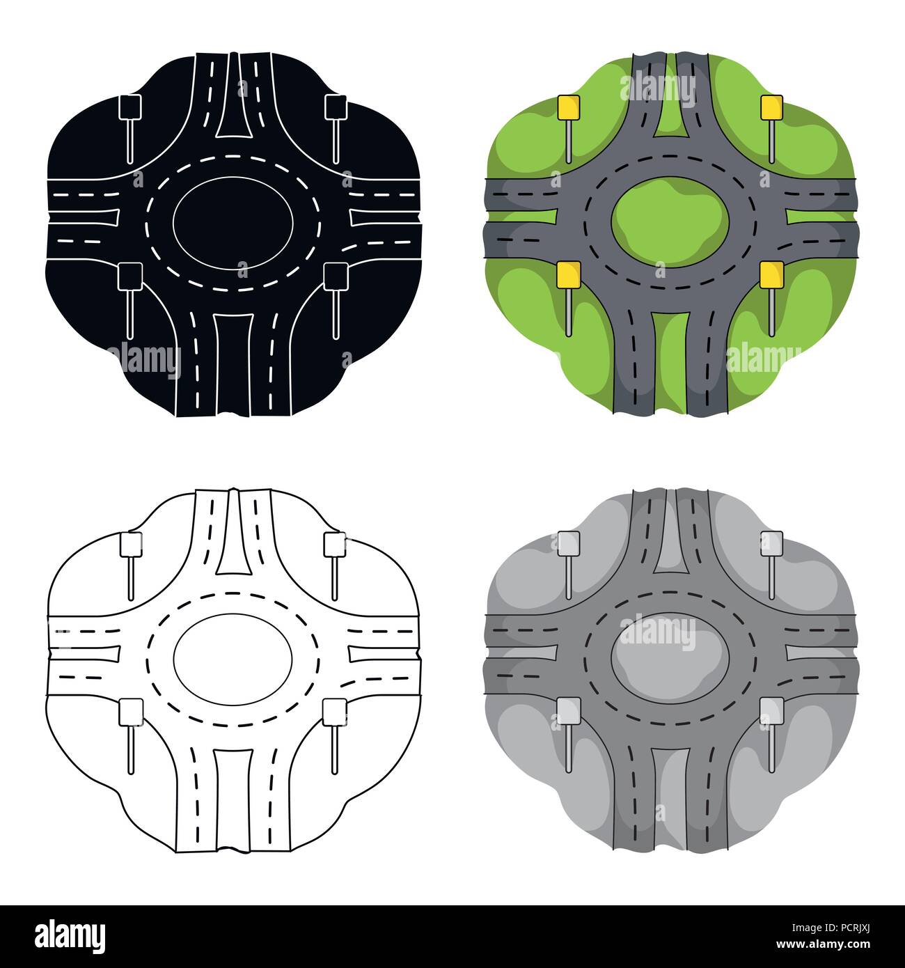 Road single icon in cartoon style.Road vector symbol stock illustration ...