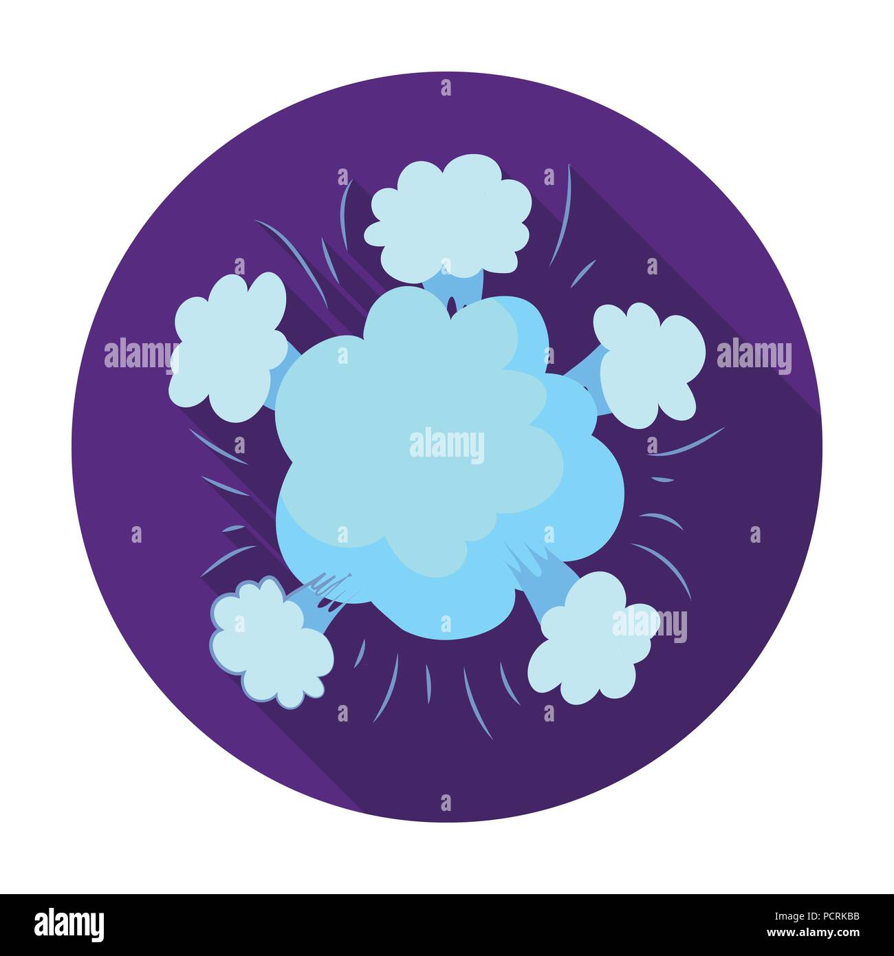 Explosion icon in flat design isolated on white background. Explosions ...