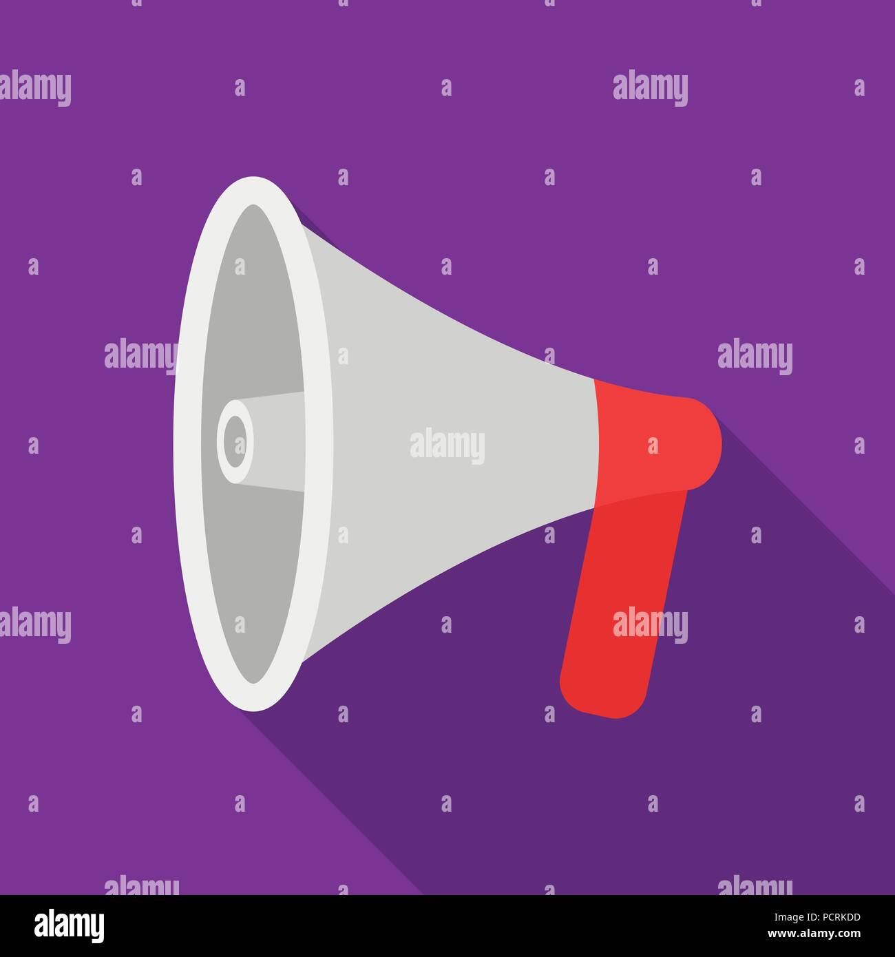 Megaphone icon flat style. Single silhouette fire equipment icon from ...