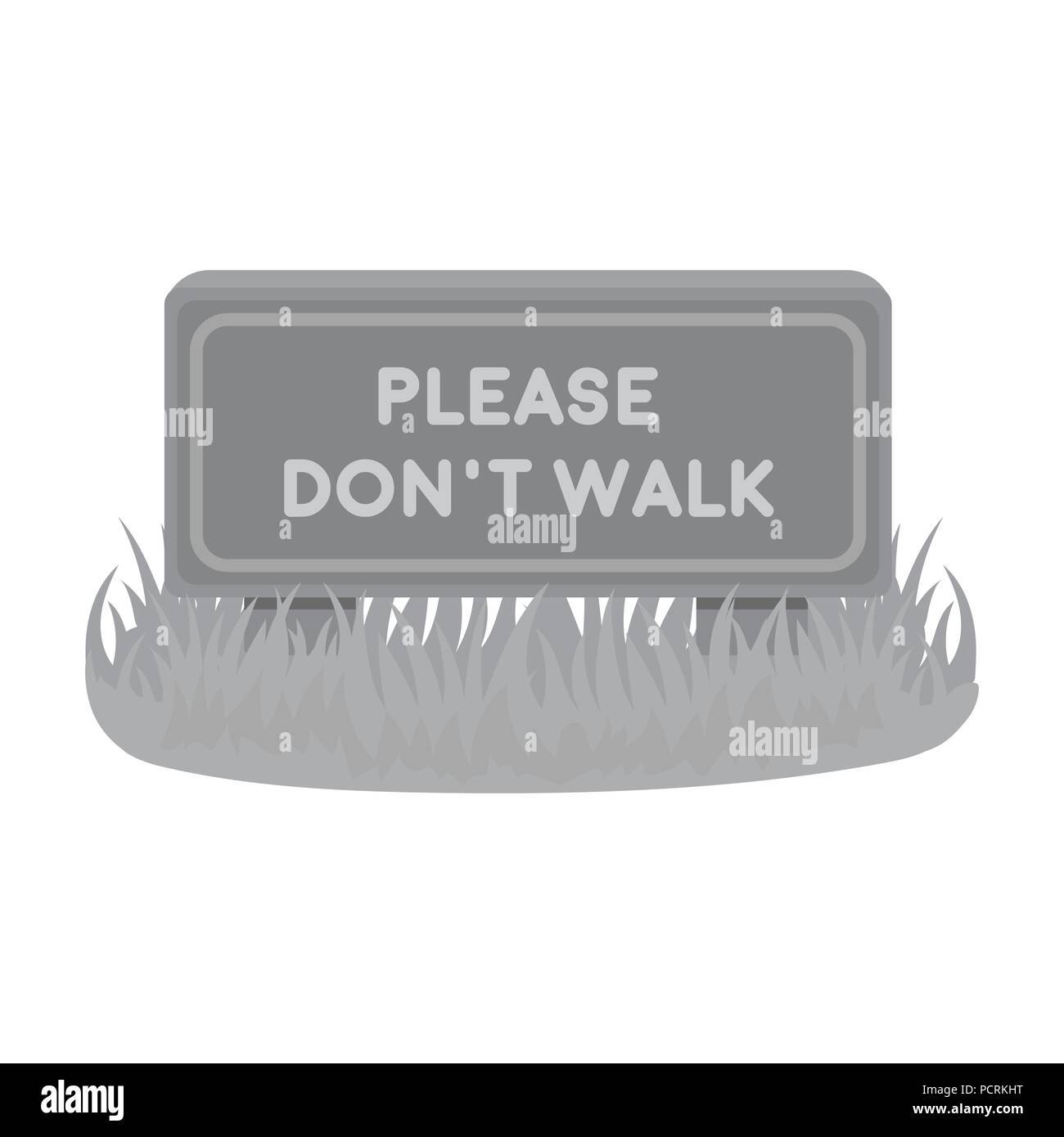 Please don't walk icon in monochrome style isolated on white background ...