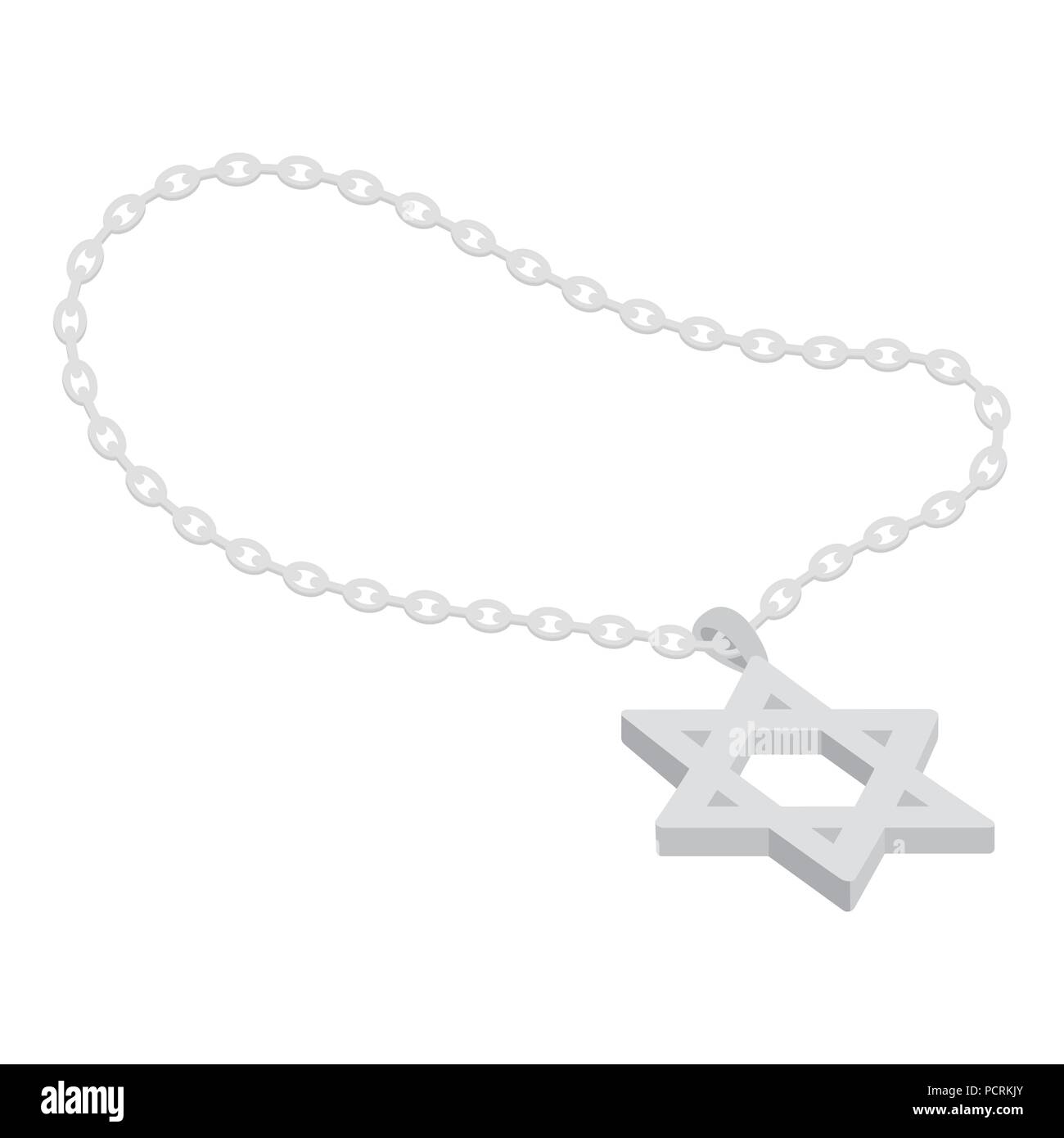 Star of David icon in monochrome style isolated on white background ...