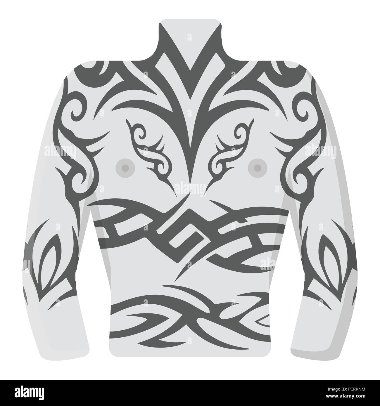 Body tattoo icon monochrome. Single tattoo icon from the big studio ...