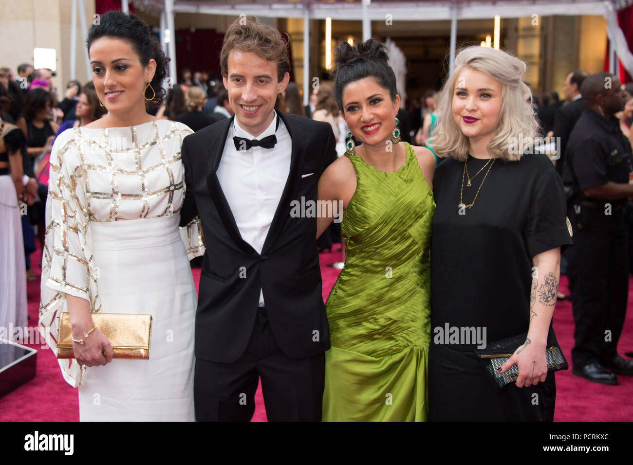 HOLLYWOOD, CA - FEBRUARY 22: Talkhon Hamzavi and Stefan Eichenberger ...