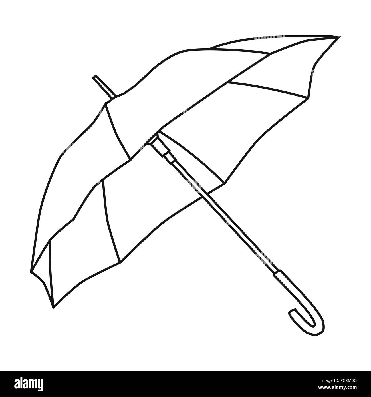 Parasol icon in outline style isolated on white background. Golf club ...