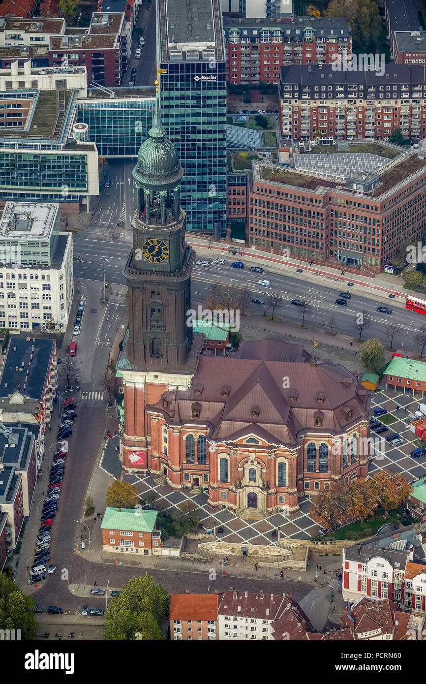 View of the hamburger michel landmark of hamburg hi-res stock ...