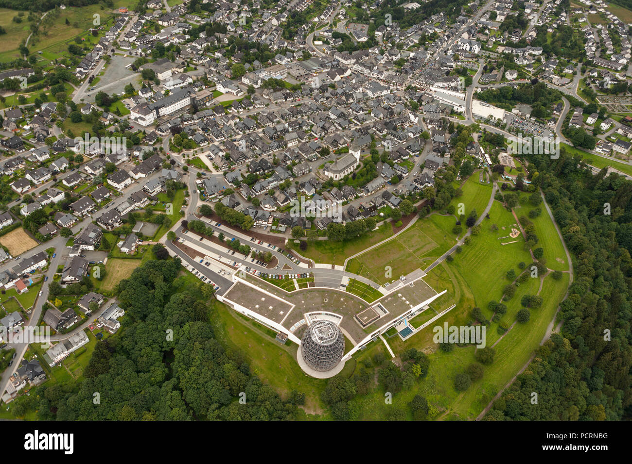 Aerial view, Coversum-Hotel in Winterberg old town, City centre, St ...