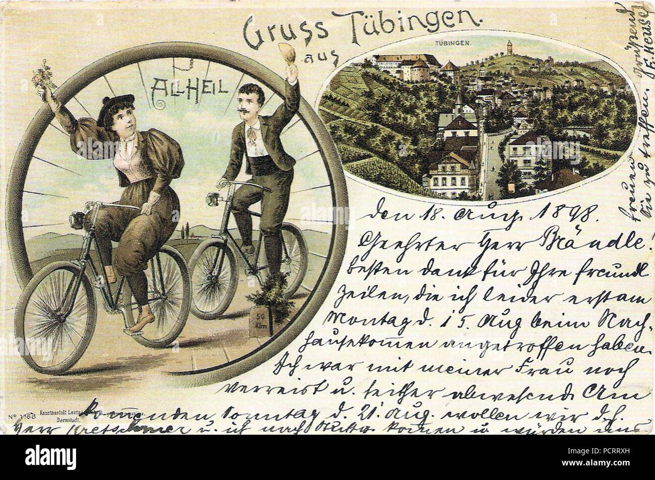 All Heil Gruss aus Tübingen (PK Lautz & Isenbeck Darmstadt 1898 TPk216 ...