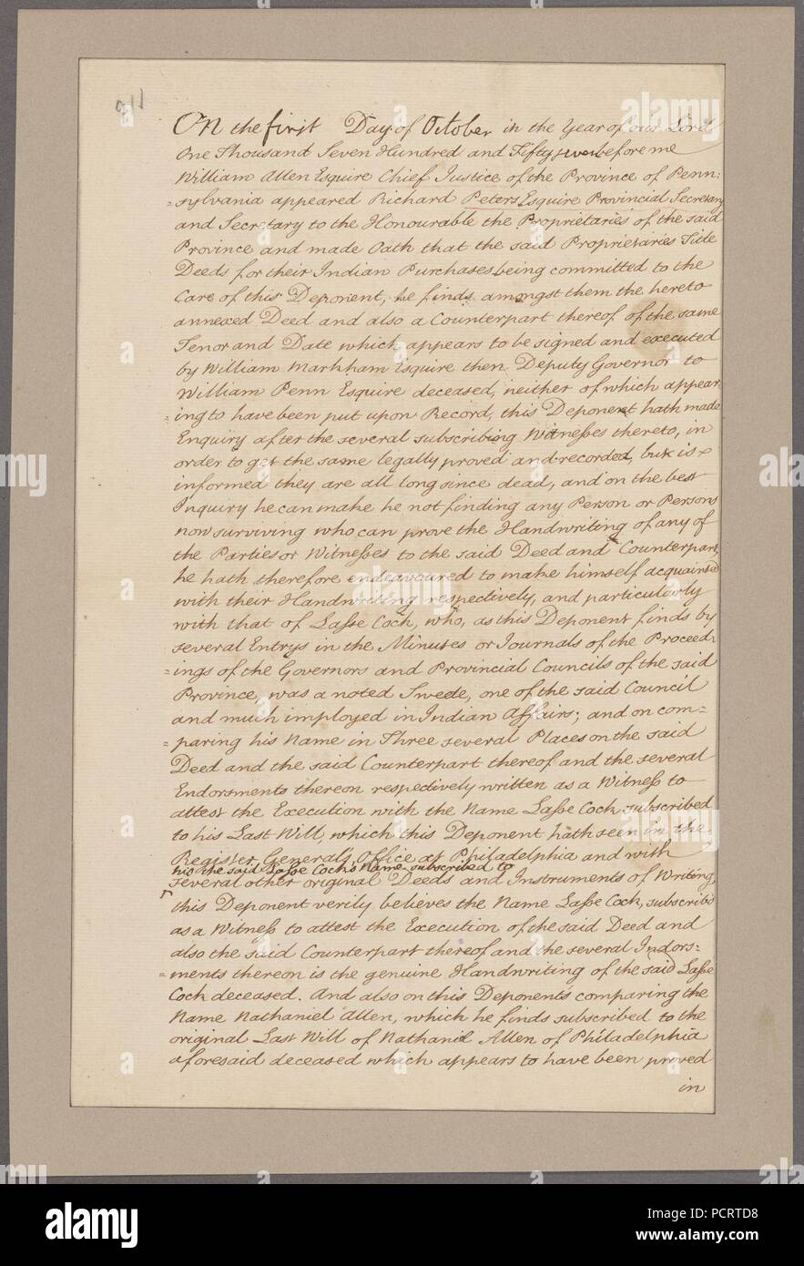 Allen, William. (Philadelphia Stock Photo - Alamy