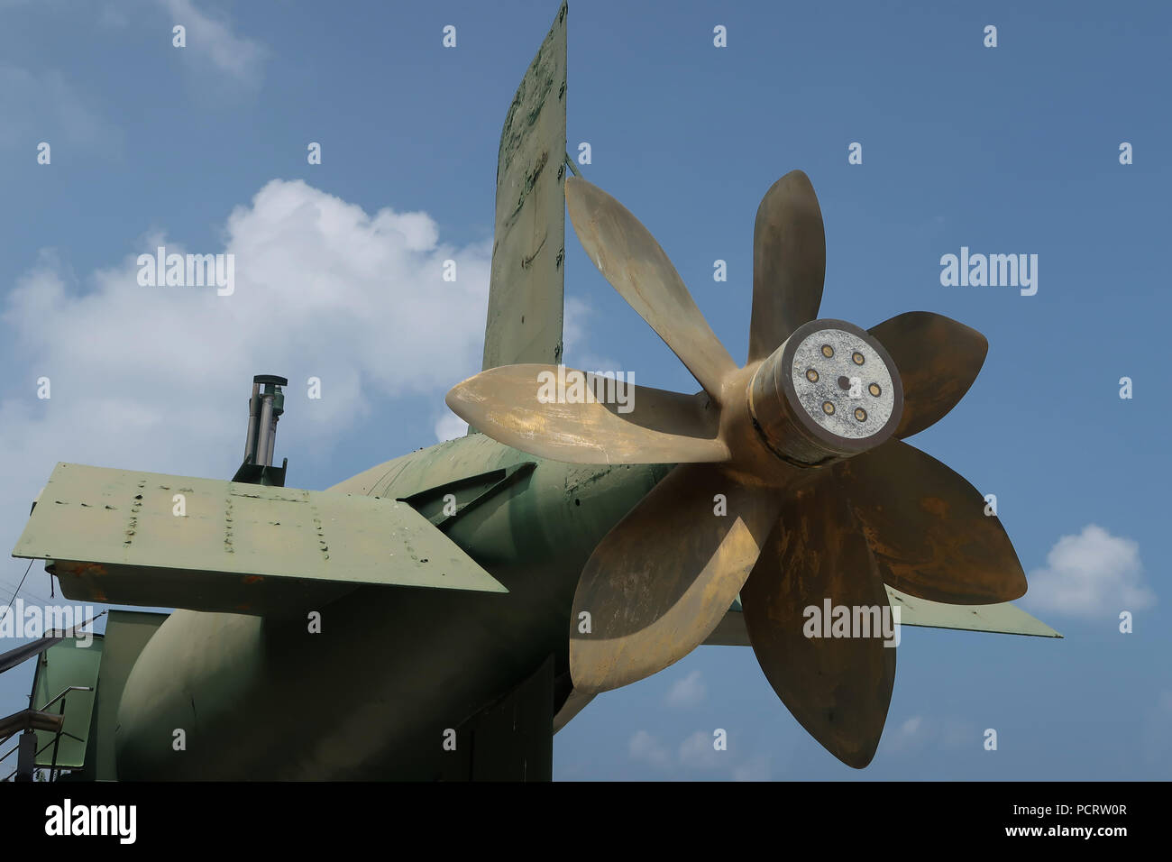 Rear view and propeller of the retired NS Gal, Type 540 Gal-class ...