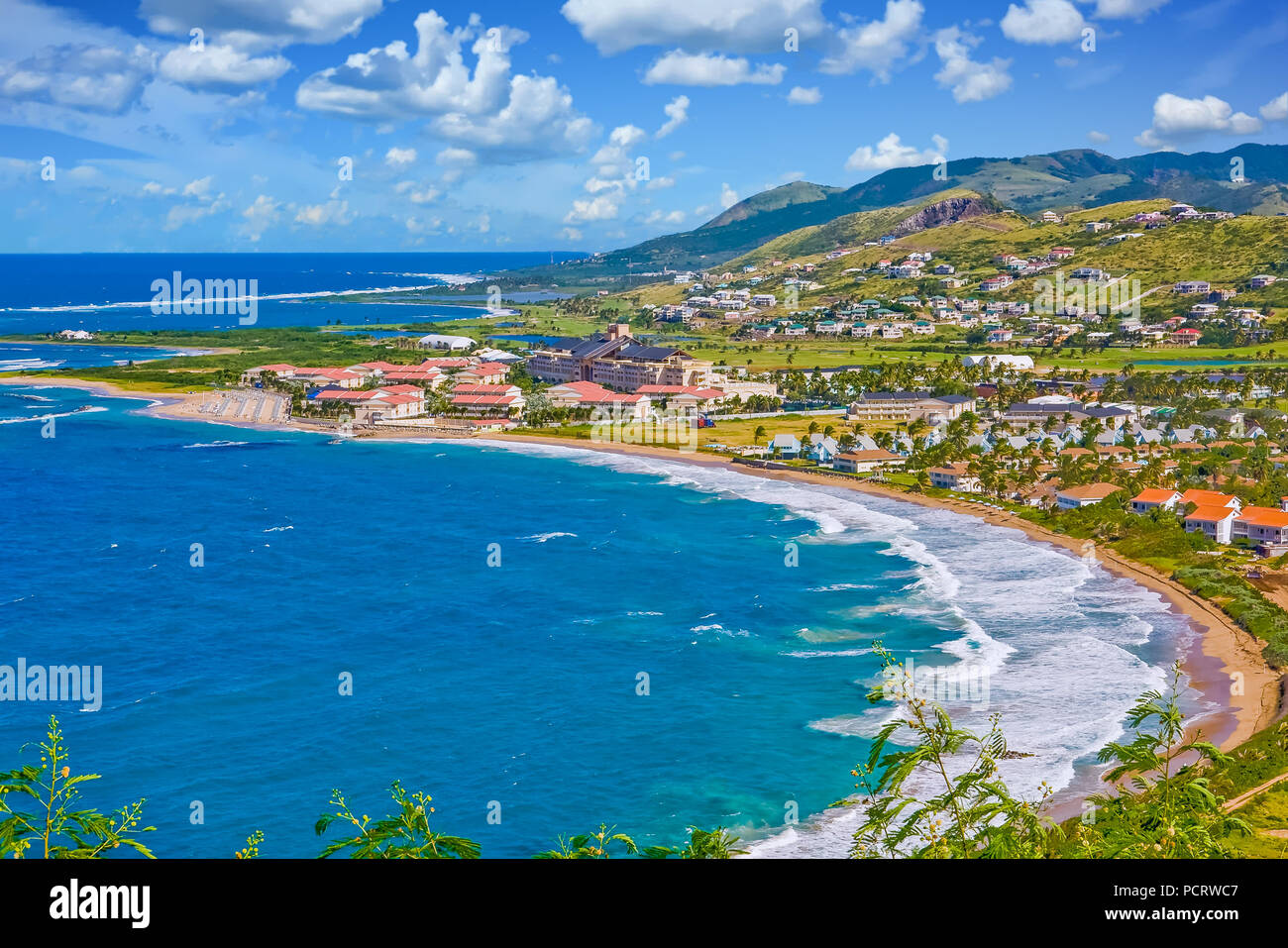 Blue Crescent Bay Stock Photo - Alamy