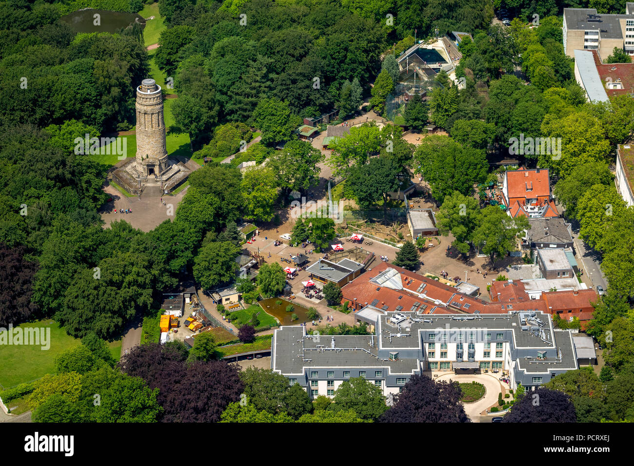 urban park and zoo, Bochum, Ruhr area, North Rhine-Westphalia, Germany ...