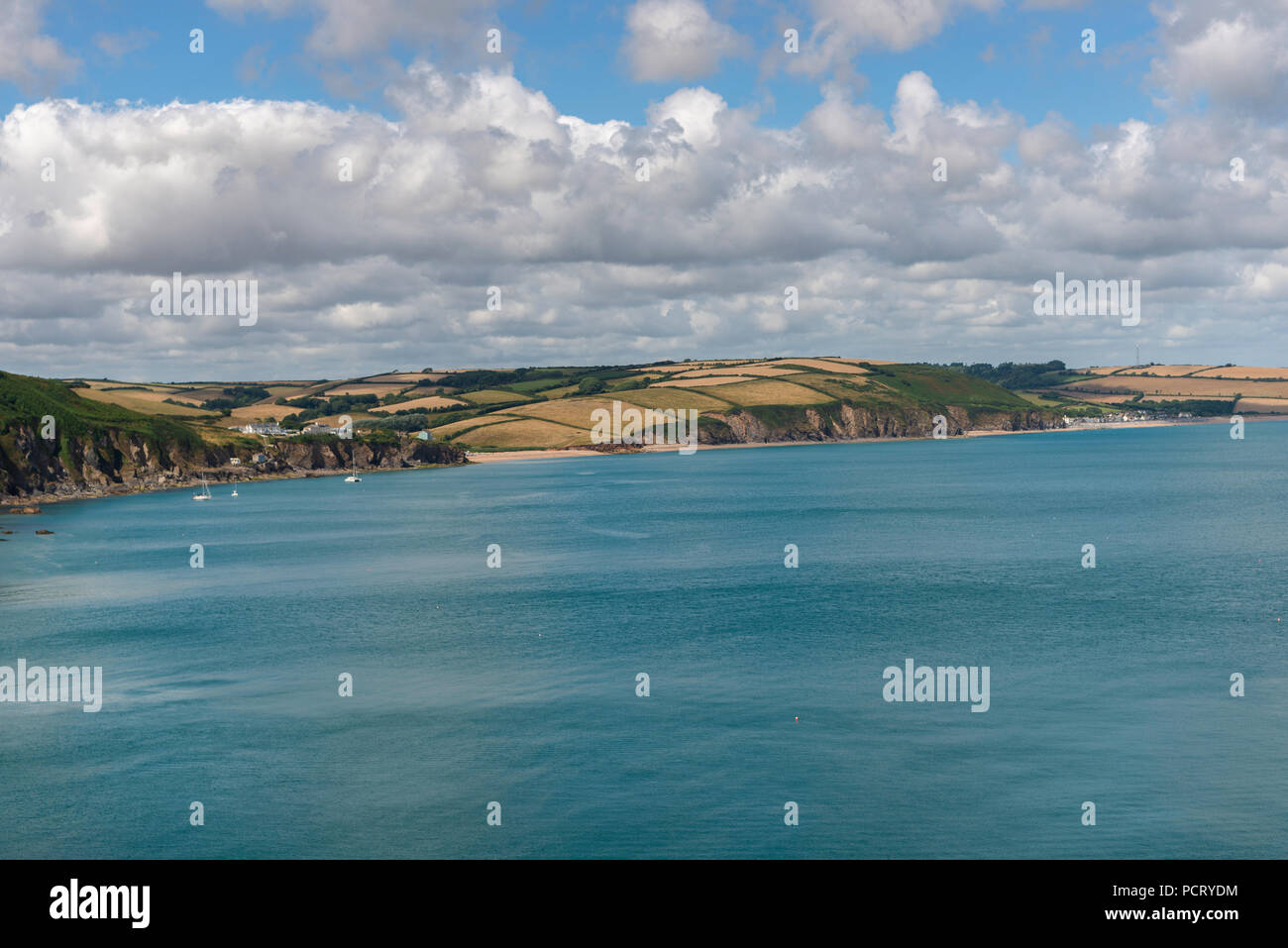 Start Bay from the Coastal footpath looking East Stock Photo - Alamy