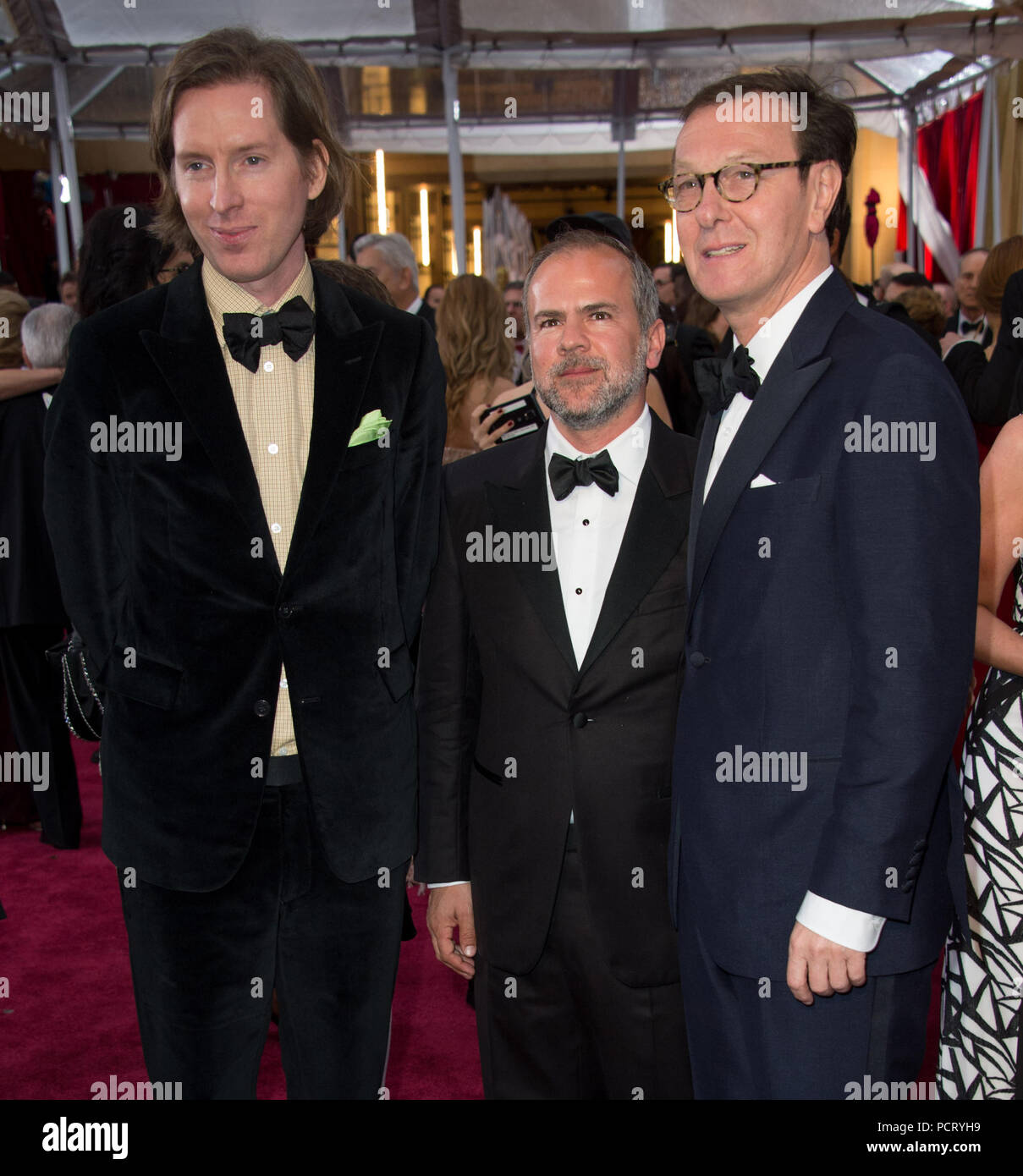 HOLLYWOOD, CA - FEBRUARY 22: Wes Anderson, Jeremy Dawson, and Hugo ...