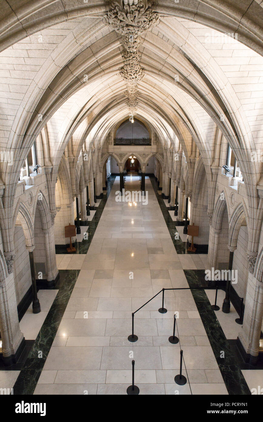 Ottawa, Ontario, Canada. Hall of Honour in Centre Block building on ...