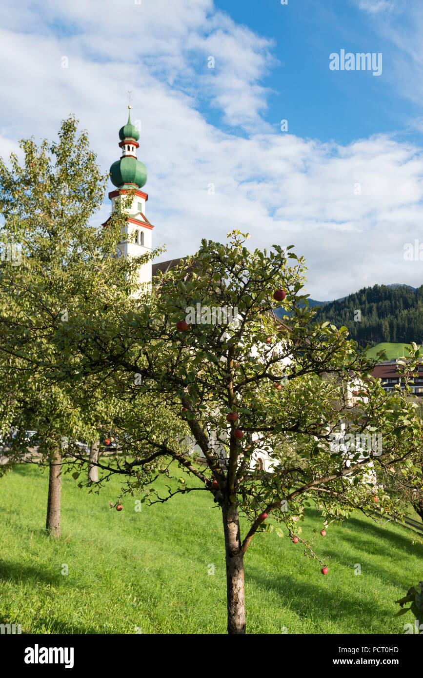 Austria, Tyrol, Alpbach valley, Reith im Alpbachtal, view of the ...