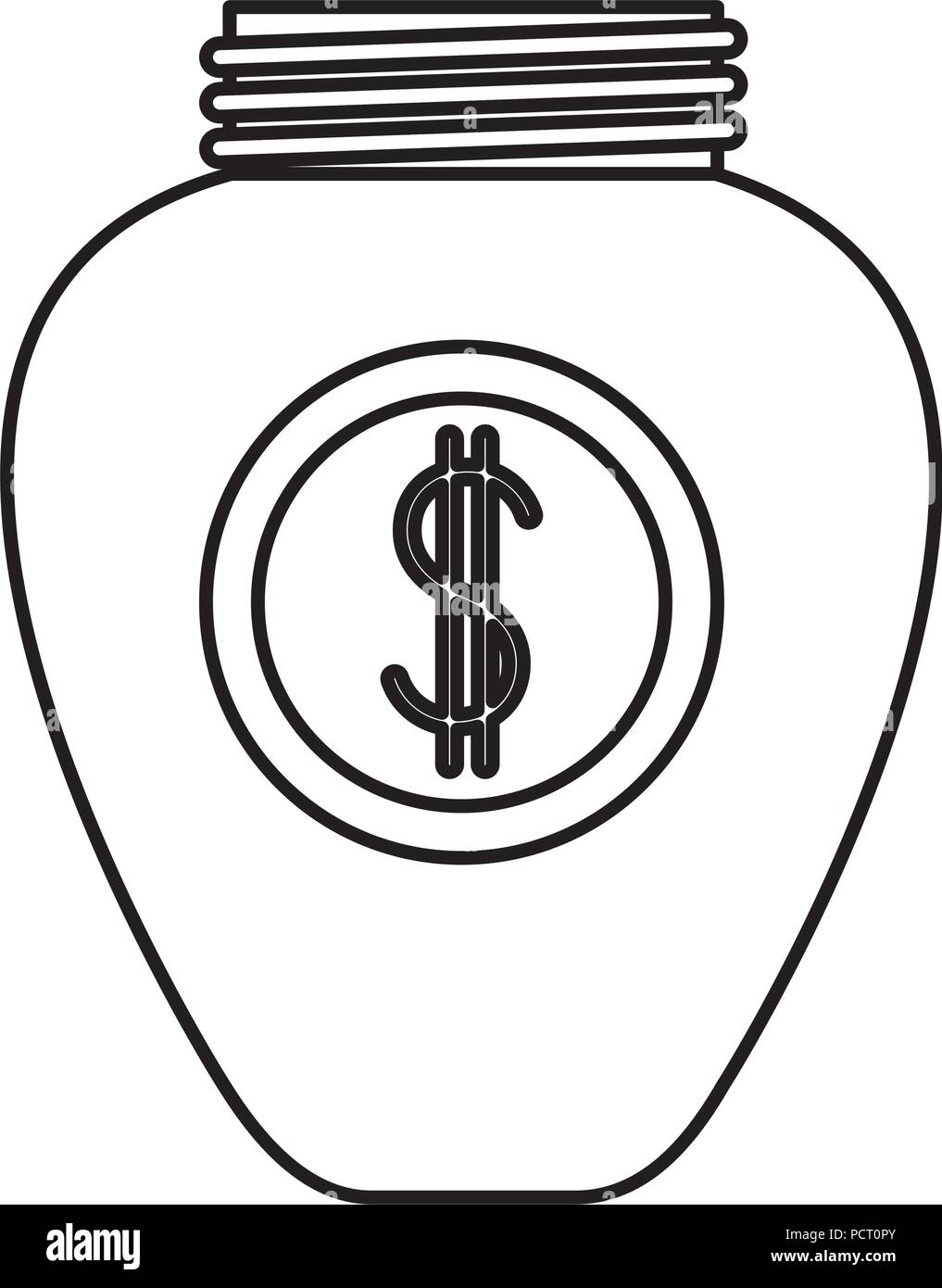 jar with money symbol Stock Vector Image & Art - Alamy