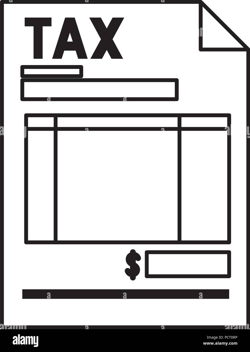 tax document paper icon Stock Vector Image & Art - Alamy