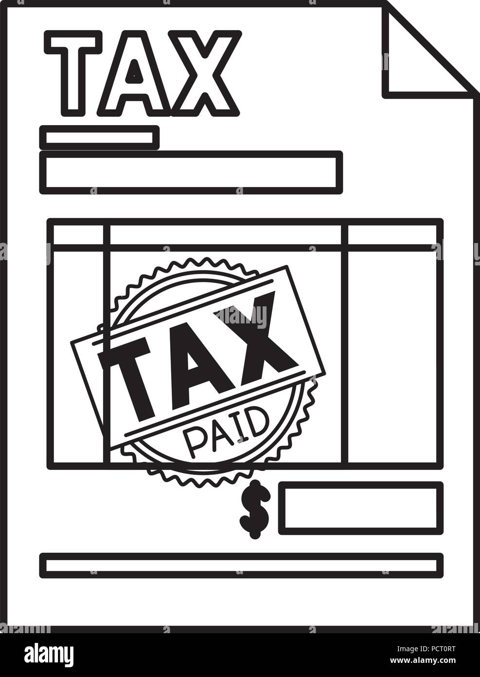tax document paper icon Stock Vector Image & Art - Alamy