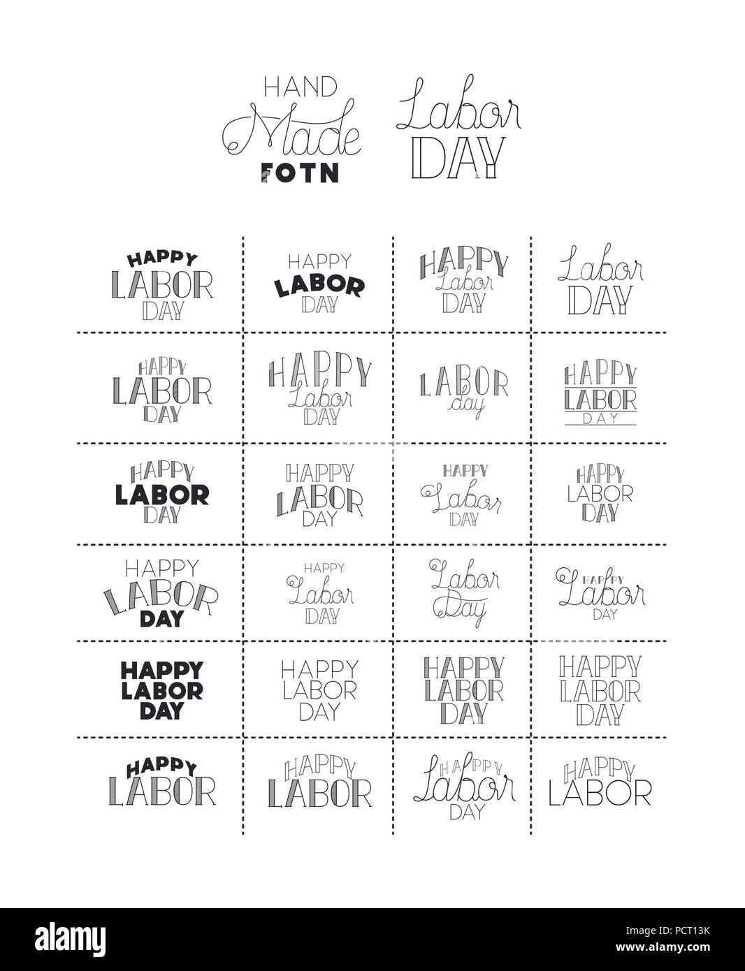 Happy labor day collection Stock Vector Images - Alamy