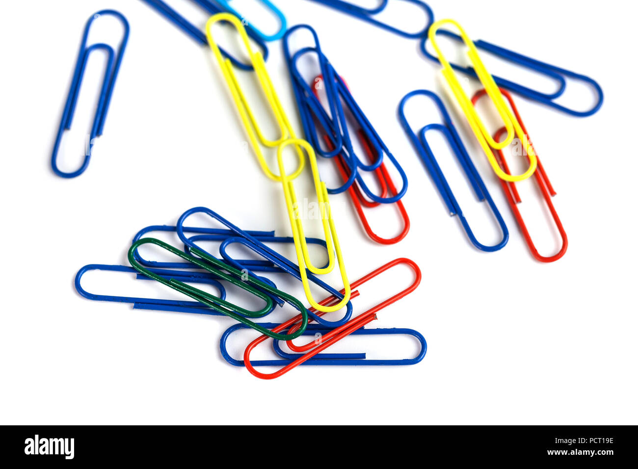 Bunch of colorful paper clips isolated on white background Stock Photo ...