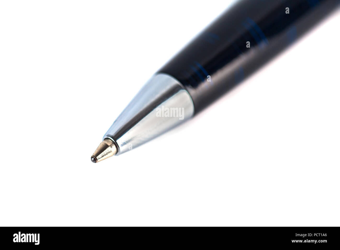 Blue ballpoint pen isolated on white background Stock Photo - Alamy