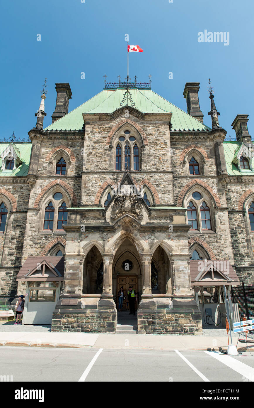 Ottawa, Ontario, Canada. Main entrance of East Block building on ...